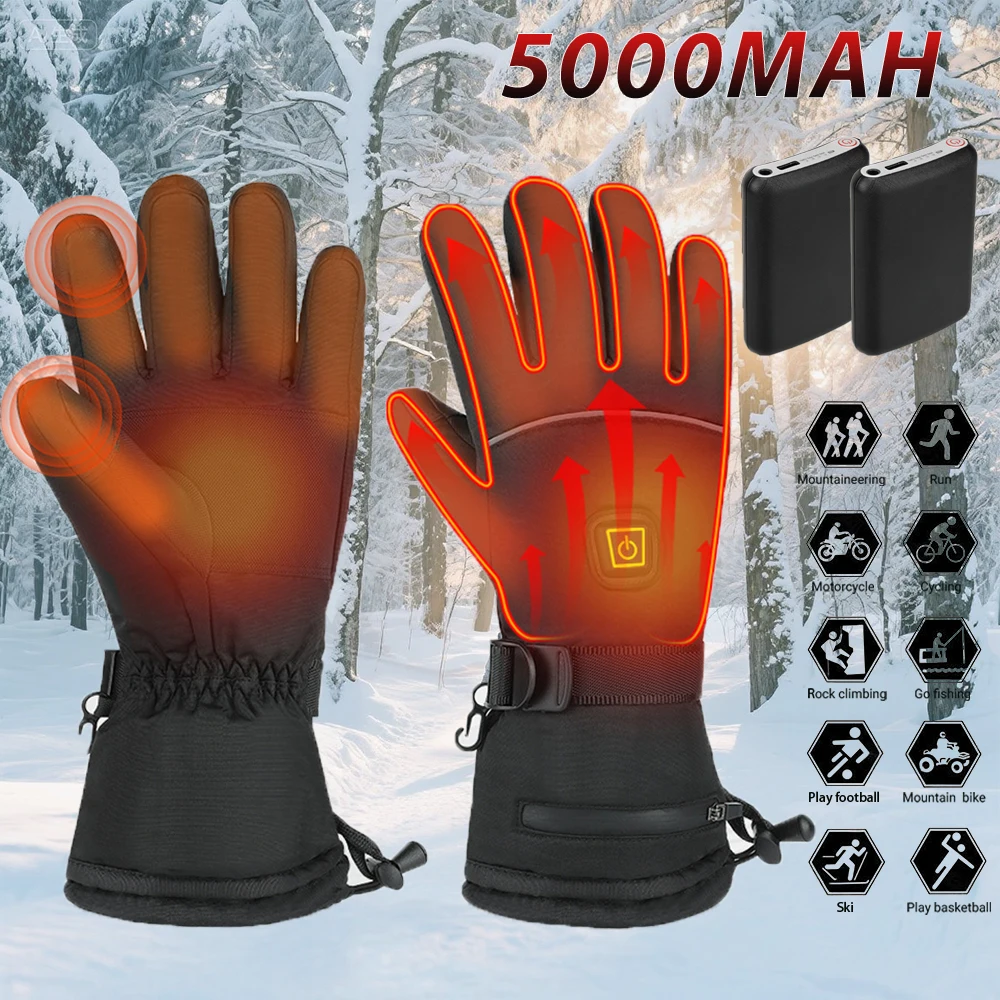 Gant chauffant de Ski Rechargeable 5000Mah nouveaux gants chauffants ...