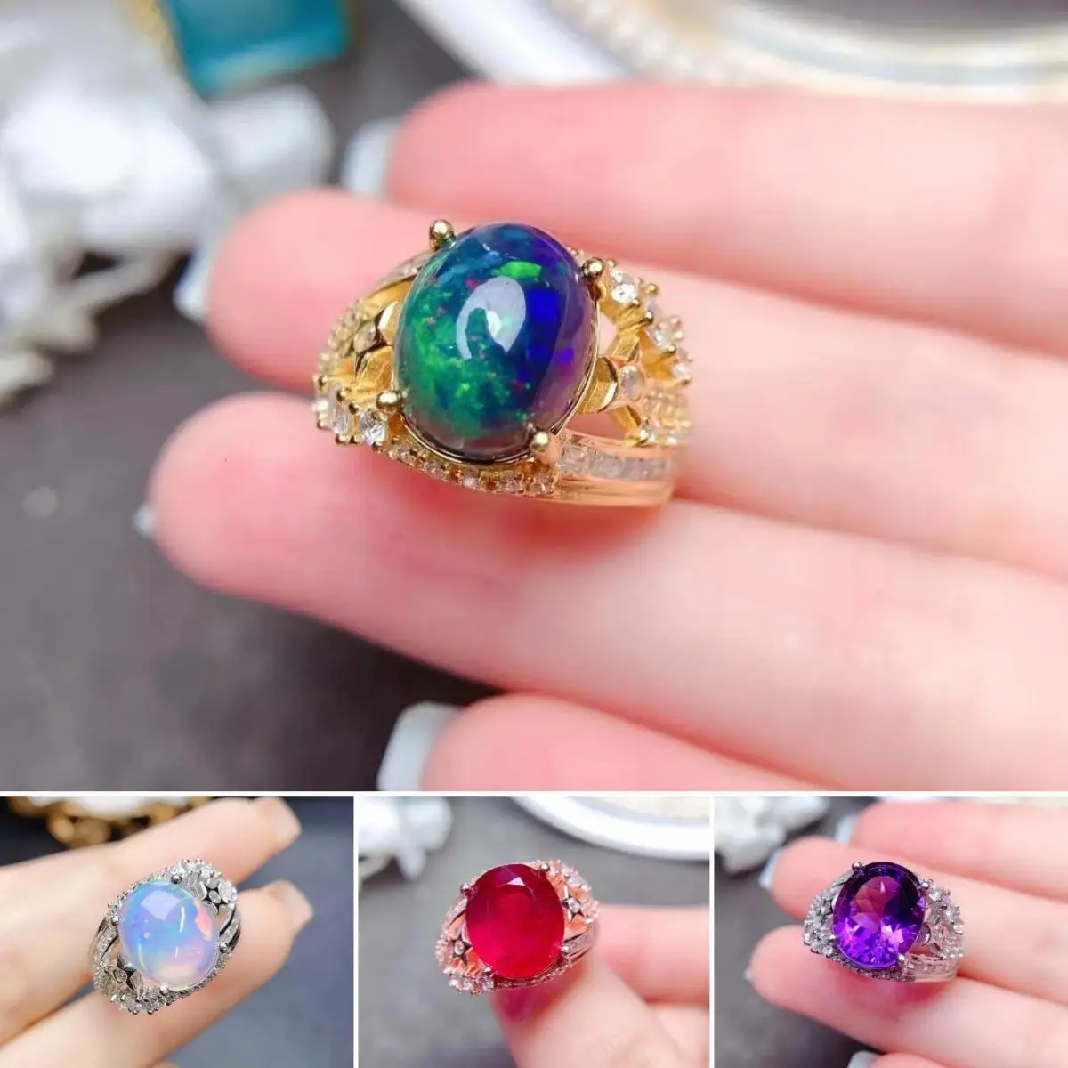 FS-Natural-Black-Opal-Ruby-S925-Sterling-Silver-Luxury-Ring-for-Women ...
