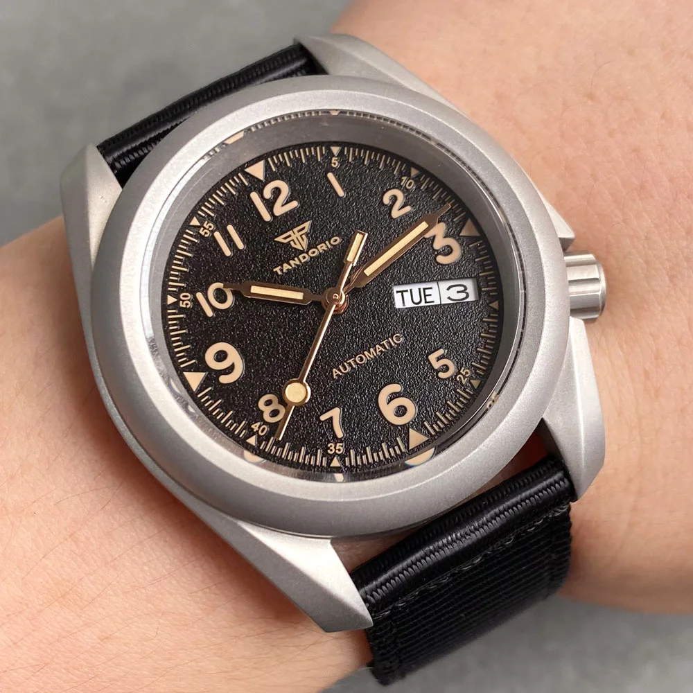 Tandorio-Vintage-Military-Men-s-Field-Watches-Frosted-Case-200m ...