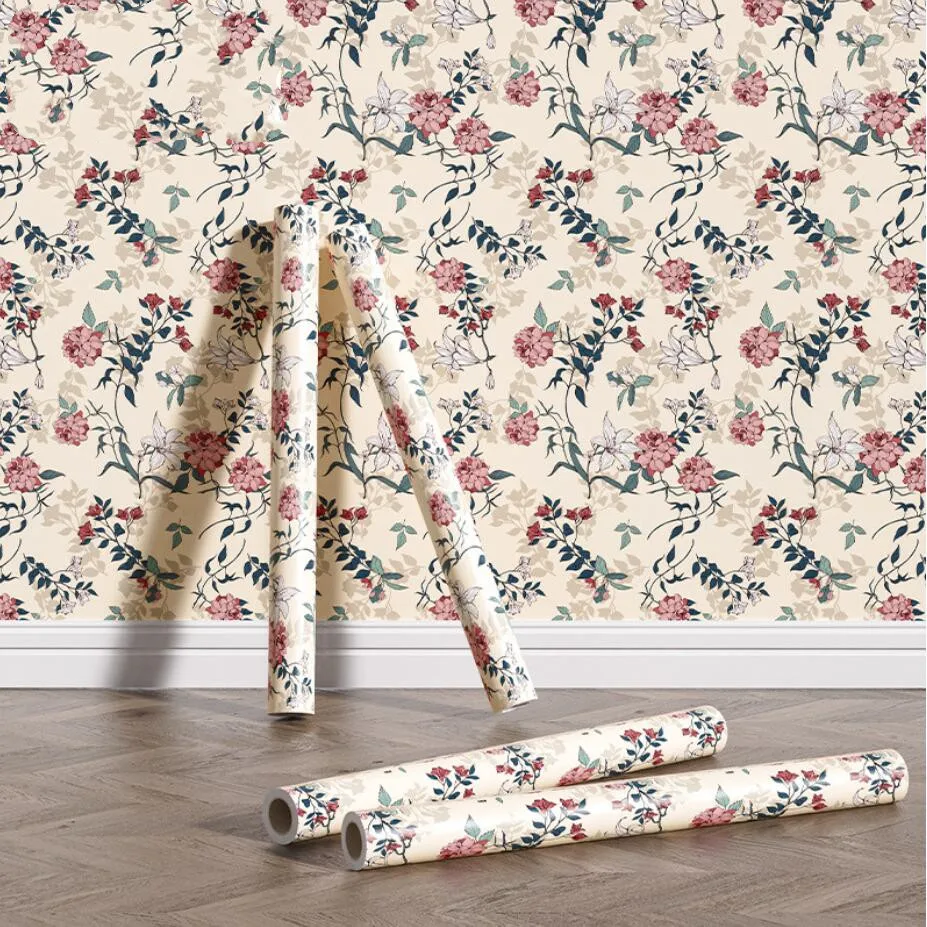 Papel tapiz de flores autoadhesivo de 3m x 44cm para sala de estar ...
