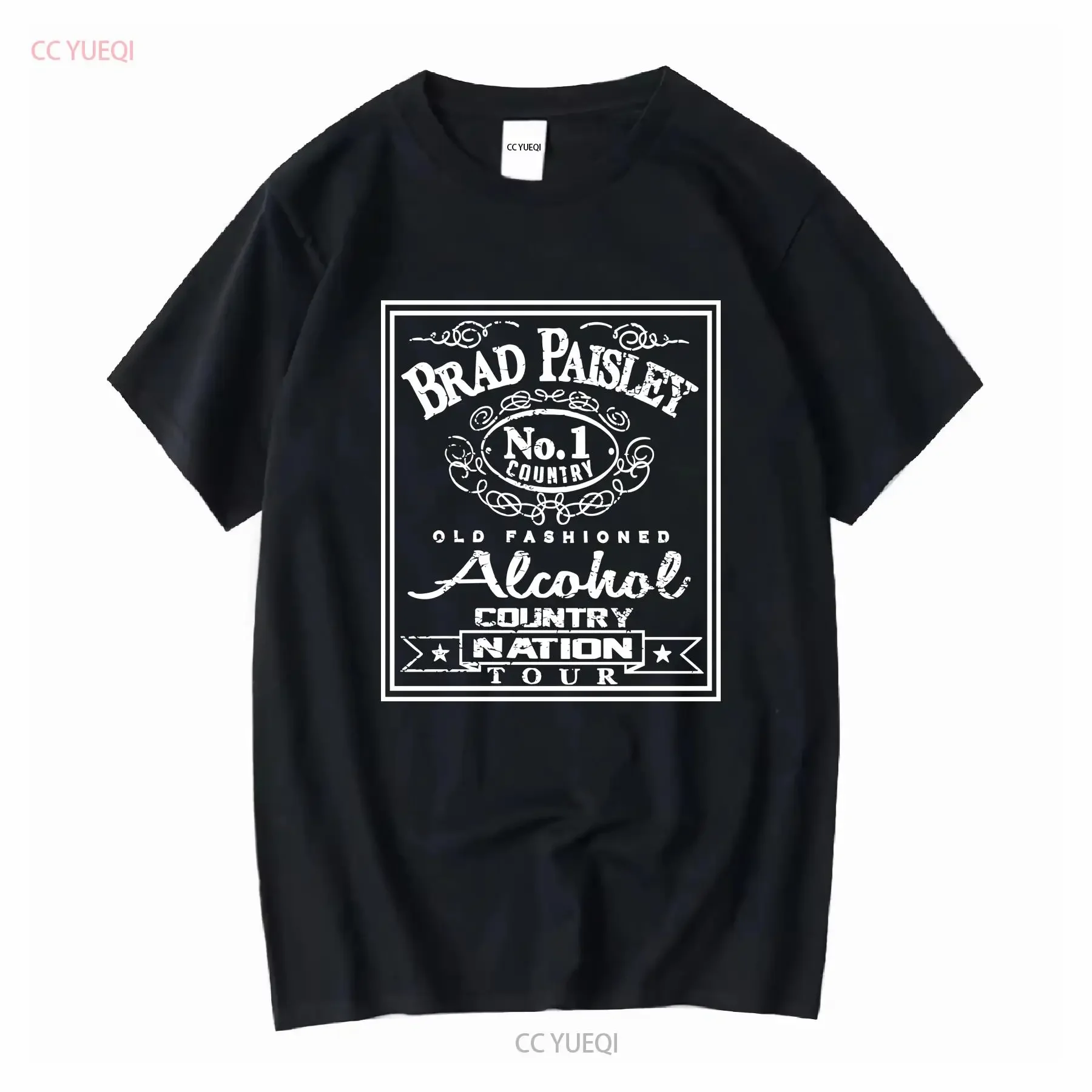 Brad Paisley T Shirt Men Large Black Crew Country Music Concert Tour ...