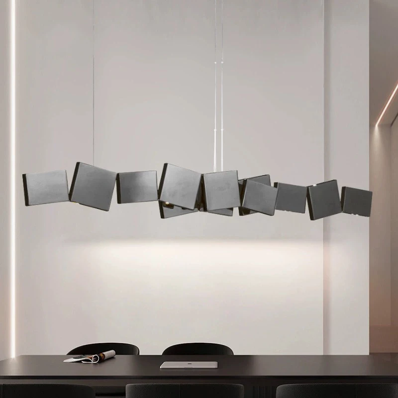 Long-Box-Shape-Design-Hanging-Lamps-over-Dining-Table-Light-Luxury ...