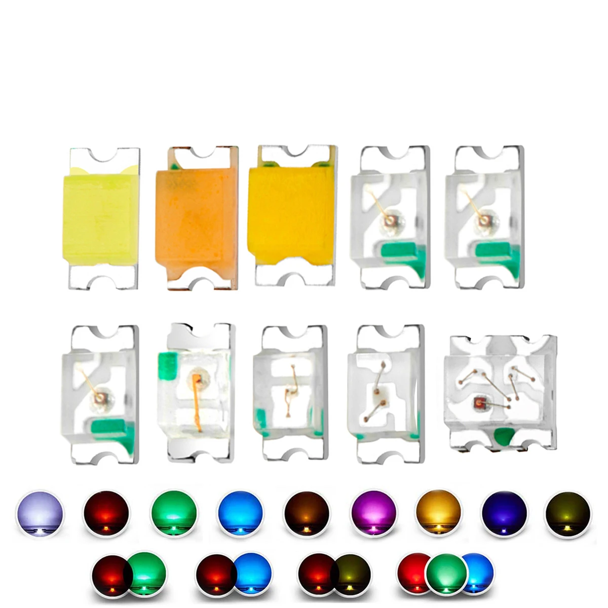 New 0603 0606 SMD LED Diode Chip Warm White Red Green Blue Yellow ...