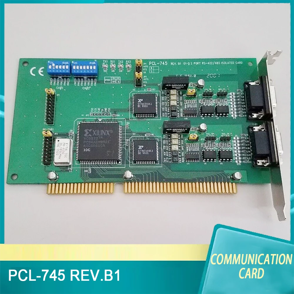 Pcl-745 Rev.b1 Communication Card 2-port Rs-422/485 Isa Serial Card For ...