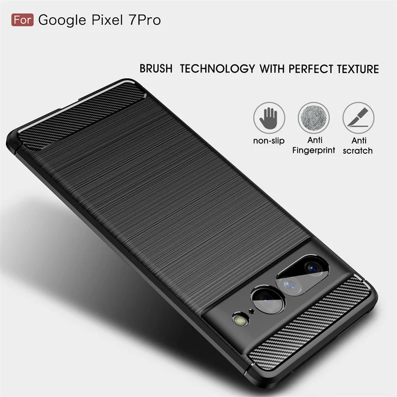 Carbon-Fiber-Case-For-Google-Pixel-6-6A-Pixel6-Pro-Soft-TPU-Silicone ...