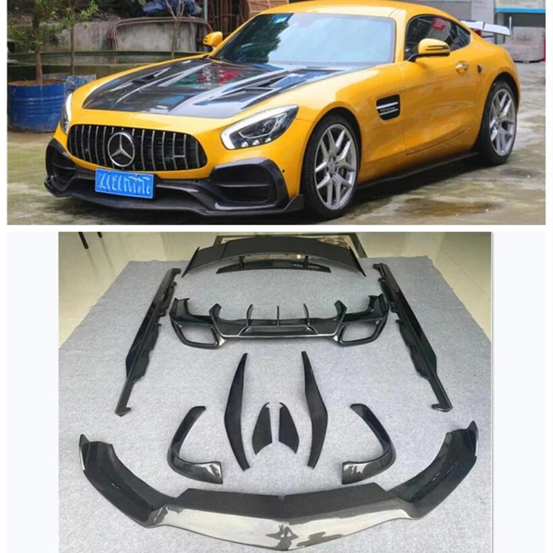 High Quality REAL Carbon Fiber Front Lip Rear Diffuser Bumper Body Side ...