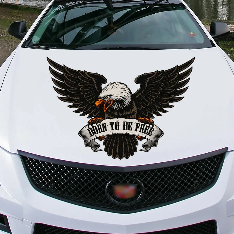 Funny American Flag Bald Eagle Born To Free Car Sticker Automobiles ...