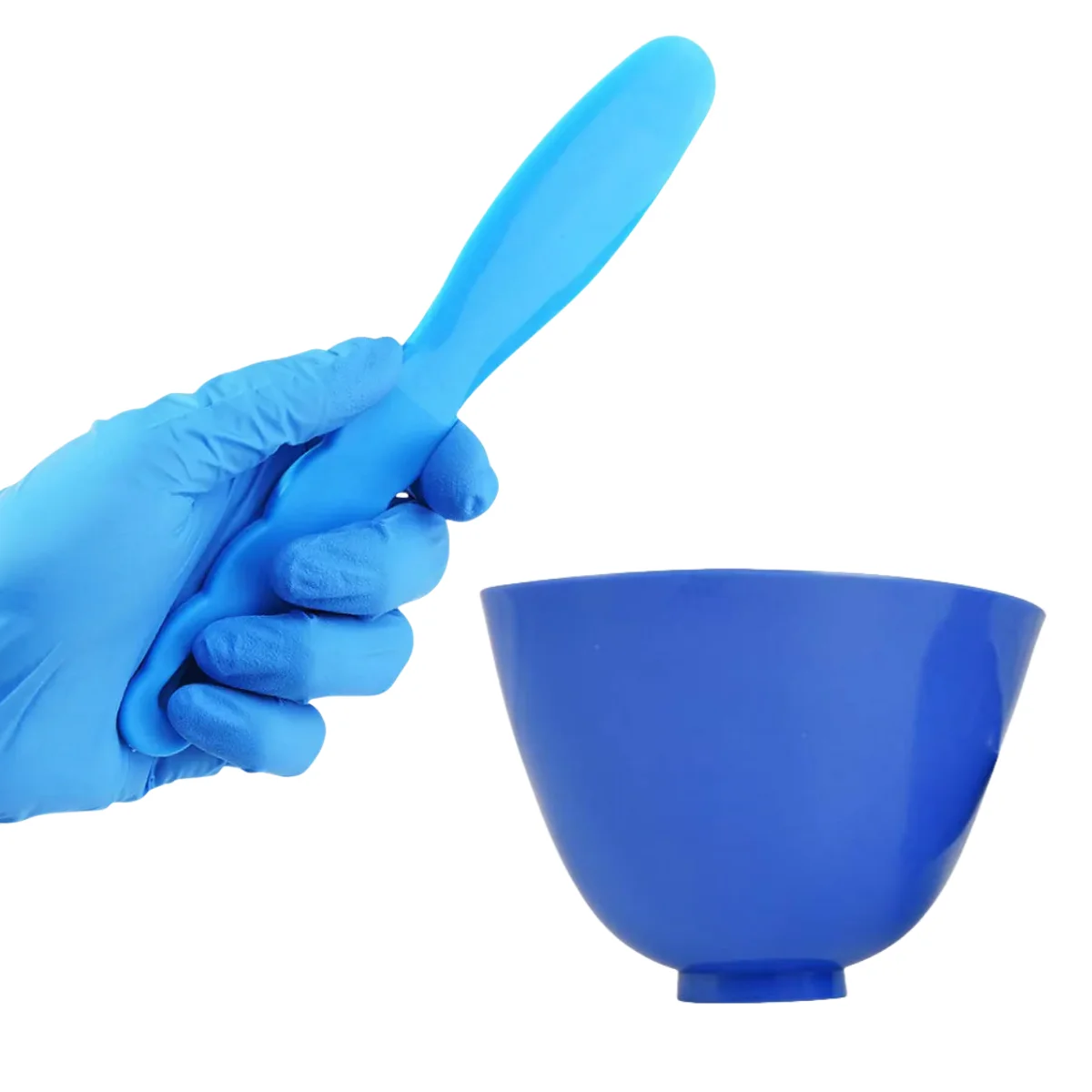 2Pcs/set Dental Lab Mixing Bowl with Stick Kit Rubber Flexible Plastic ...