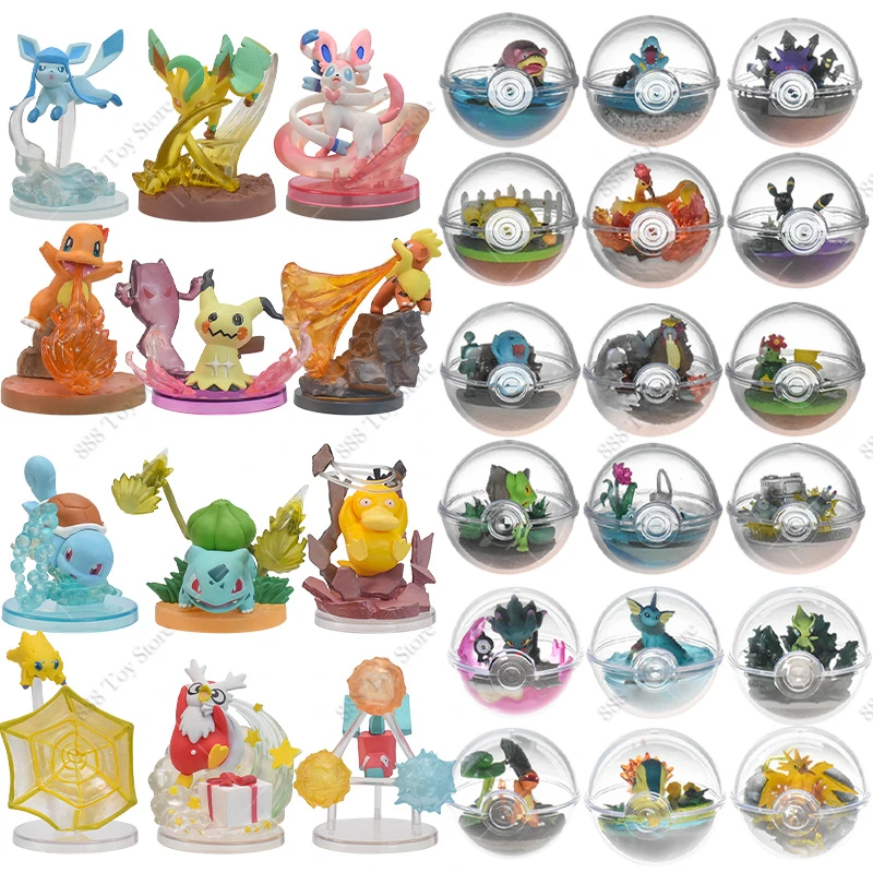 6pcs/set Anime Pokemon Figure Charizard Succulent Plants Teacup Garden ...