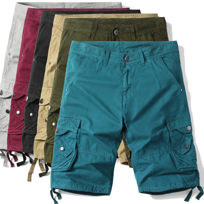Army-Green-Work-Shorts-Men-s-Fashion-Casual-Shorts-Multi-pocket ...