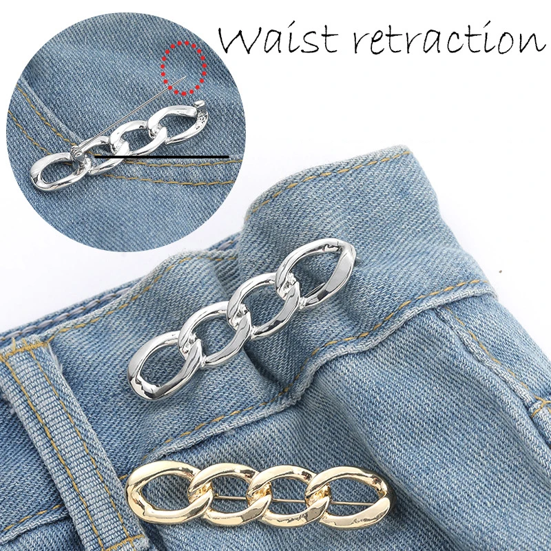 Simple-Detachable-Pants-Clips-Adjustable-Waist-Buckle-Nail-free-Metal ...