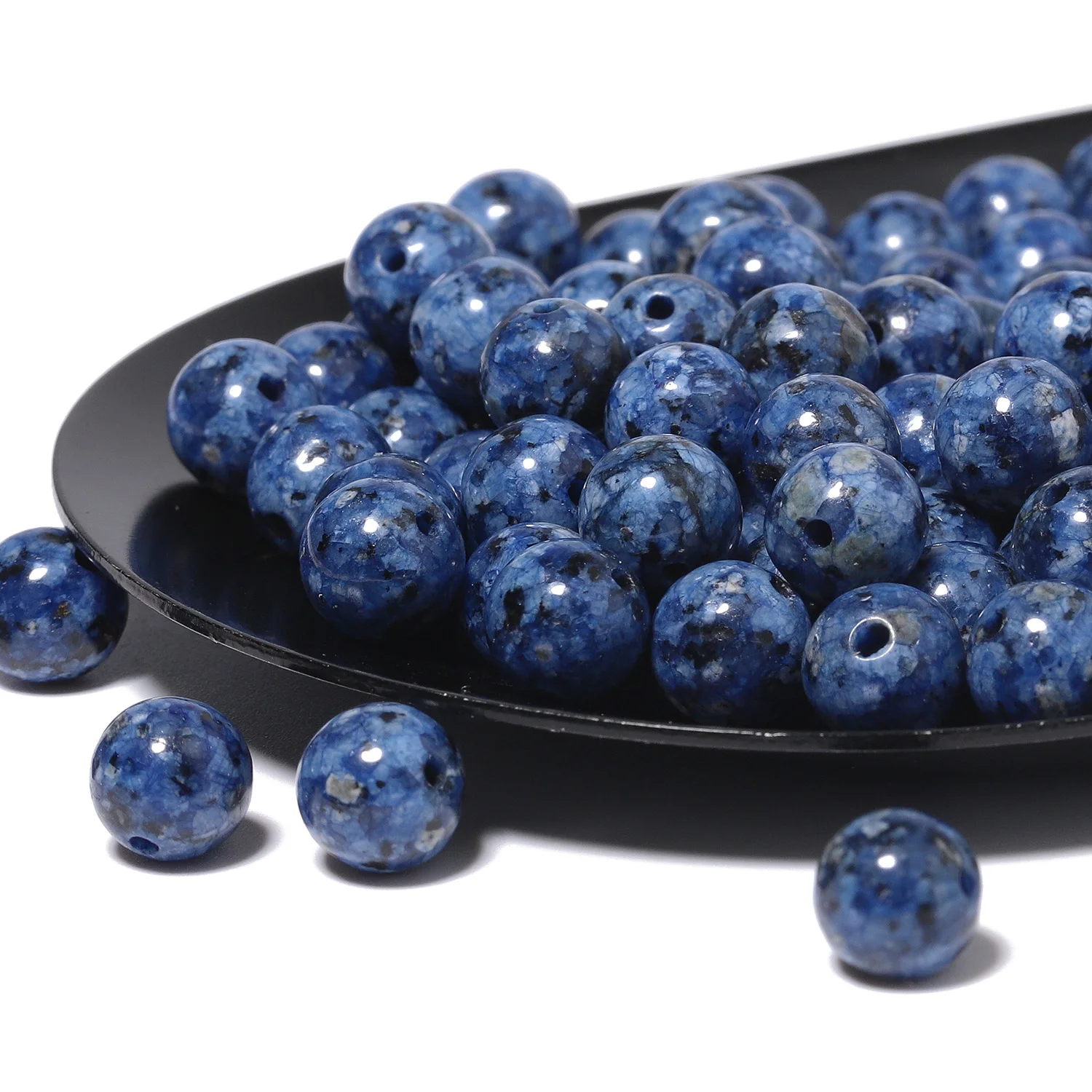 6/8/10mm Natural Blue Jasper Stone Beads Round Loose Spacer Beading for ...