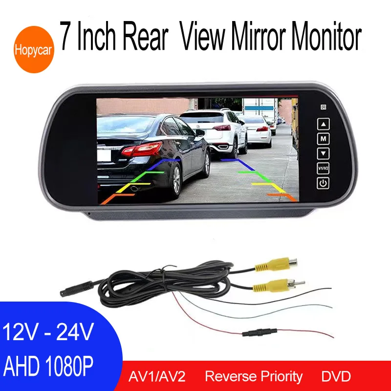7-Inch-Rear-View-Mirror-Monitor-with-Camera-Rearview-Mirror-for-Car ...
