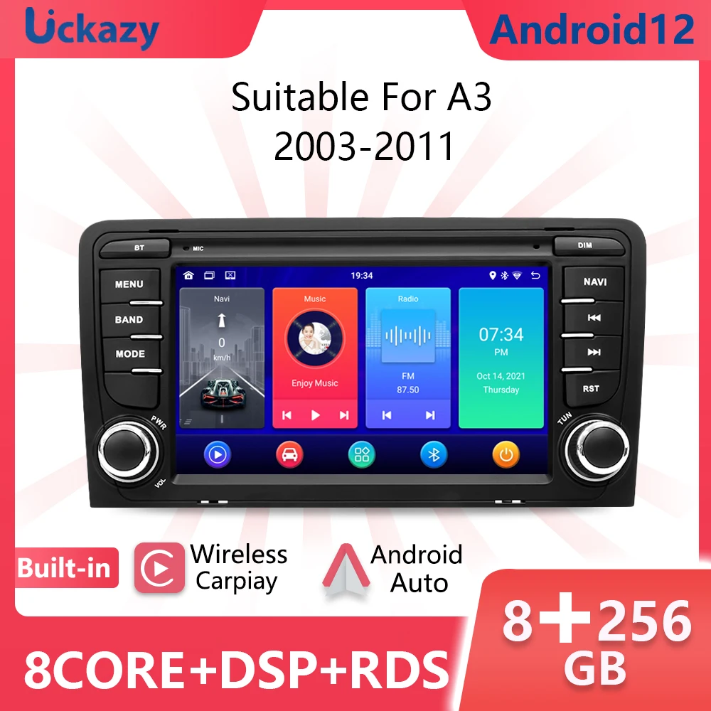 Wireless Carplay Autoradio 2 Din Android 12 Car Multimedia Player For ...
