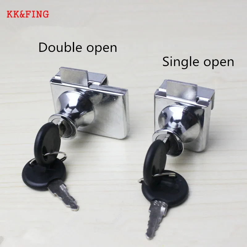 KK&FING Single Open and Double Open Glass Lock Zinc Alloy Showcase ...