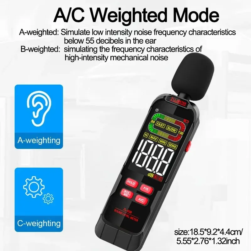 Digital-Weighted-Sound-Level-Meter-Audio-Level-Meter-Decibel-Noise ...