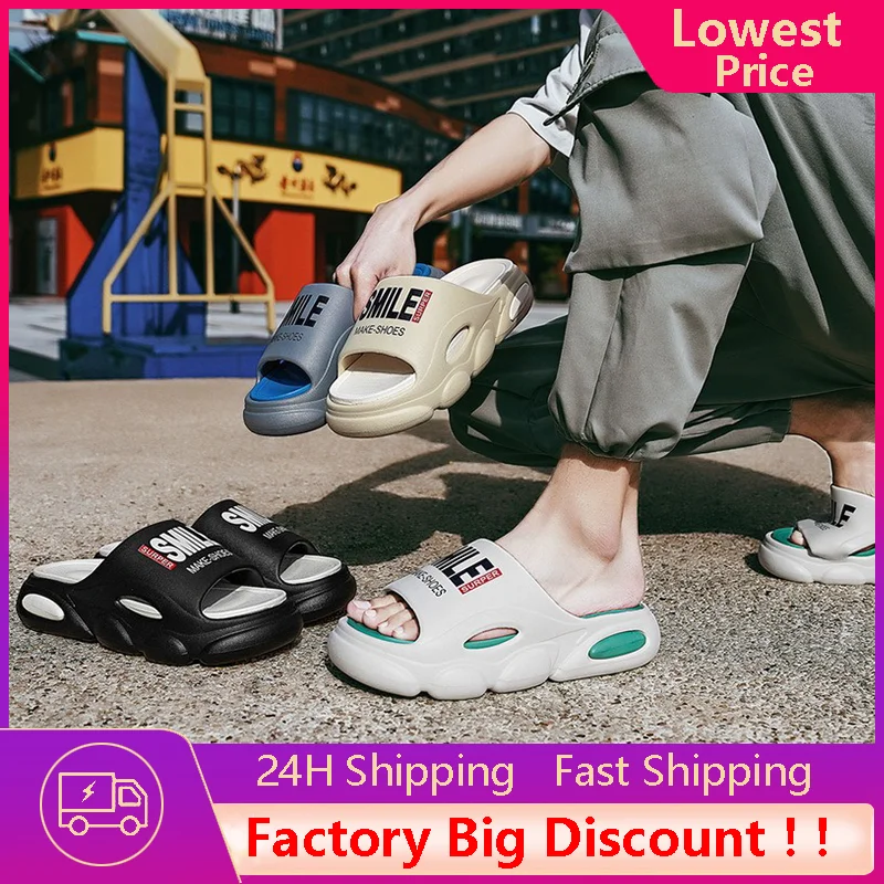 Spring Summer Sneaker Slippers For Men Women Thick Bottom Platform ...