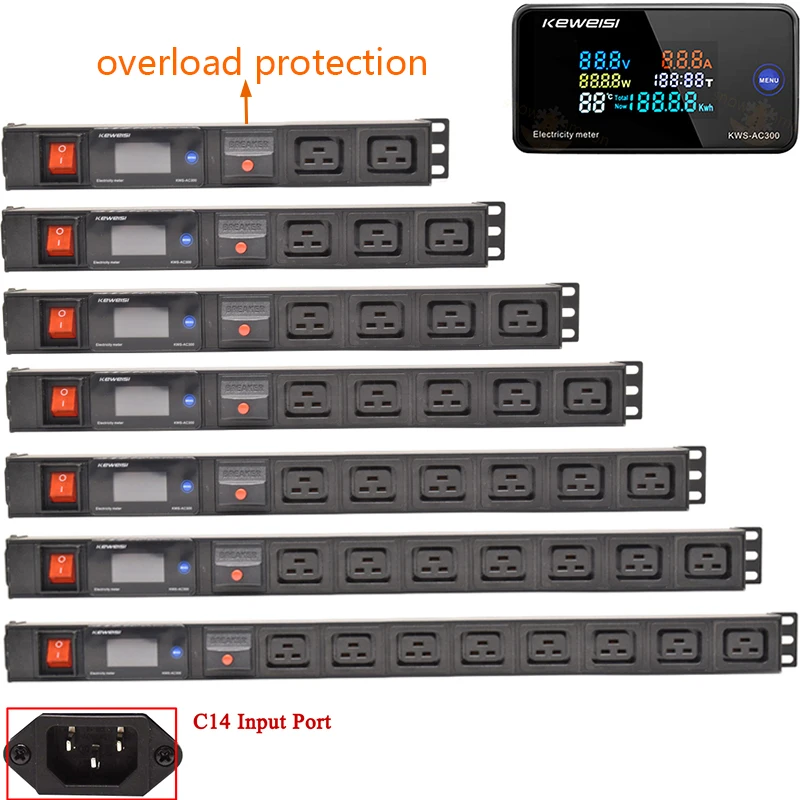 Network-cabinet-rack-power-panel-with-overload-protection-C14-input-C19 ...