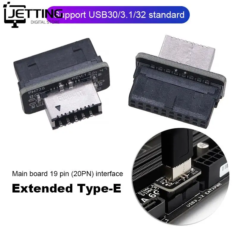 USB-3-1-20-Pin-Adapter-For-Type-C-Front-Panel-Chassis-Bracket ...