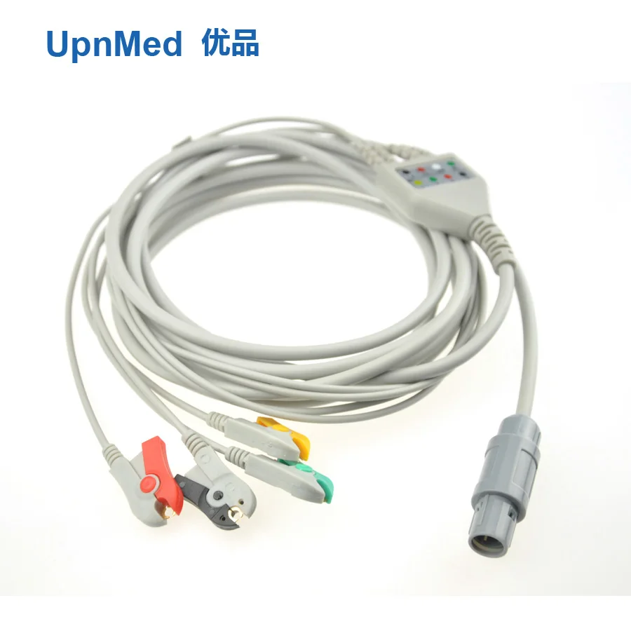 Primedic Defi-Monitor DM10,DM30 ECG Cable,4lead,Clip,AHA/IEC