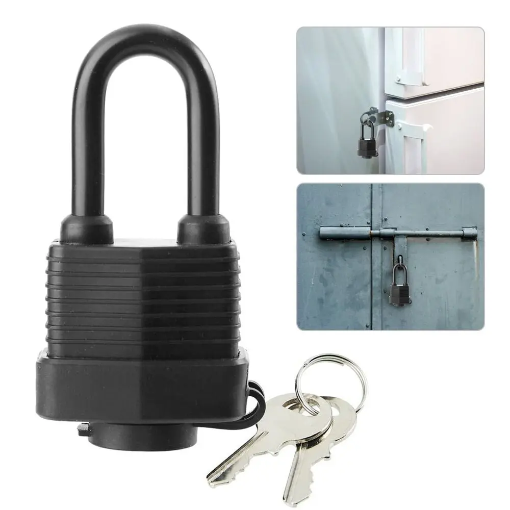 Heavy-duty Plastic Covered Padlocks Keyed Alike Rubber Waterproof Lock ...