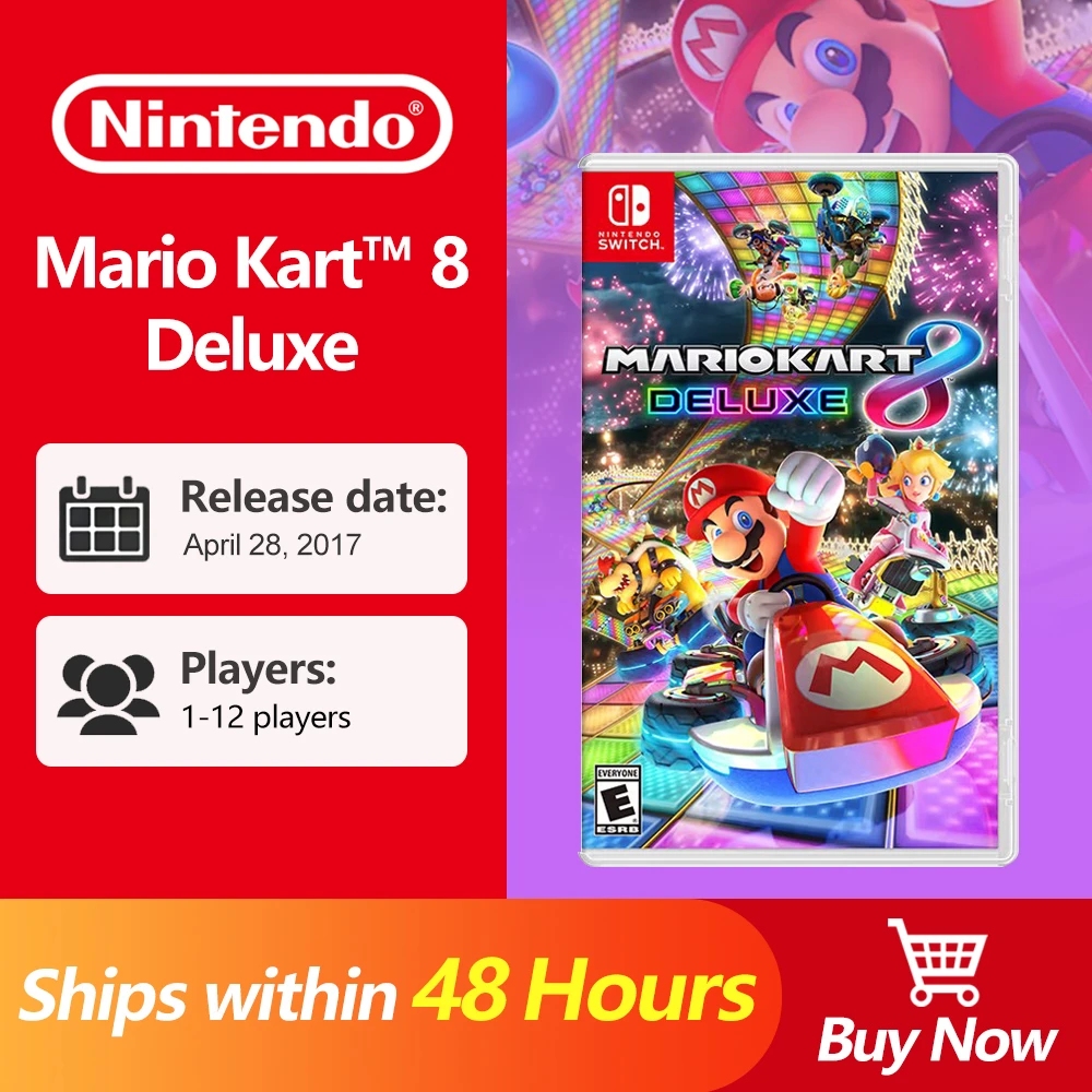 Nintendo Switch Games Mario Kart 8 Deluxe Racing Multiplayer Genre ...