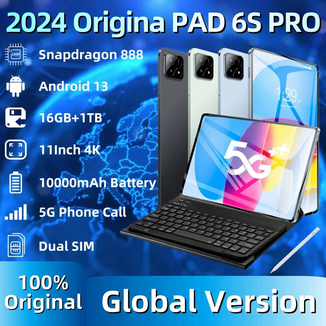 2024-Original-Global-Version-Pad-6S-Pro-Tablet-Android13-16GB-1TB ...