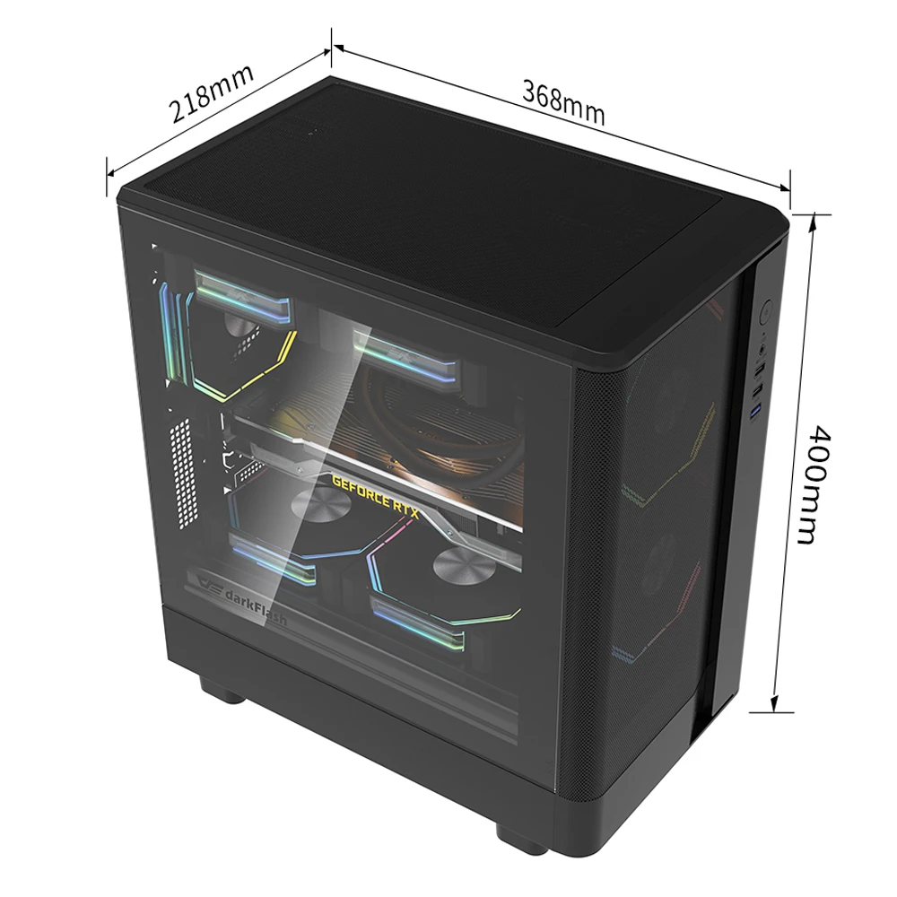 AIGO DARKFLASH PC Case DB330M MESH USB3.0 Support 240mm Water Cooling ...