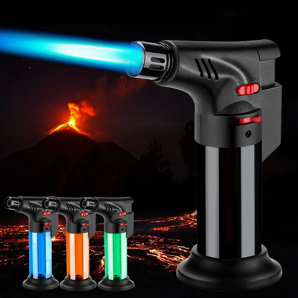 Jet-Butane-Lighter-Refillable-Gas-Adjustable-Flame-Gun-Lighter-Cooking ...