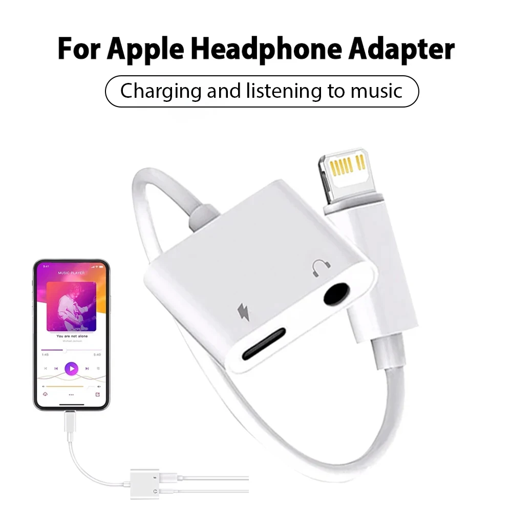 For-Apple-2-in-1-Headphones-and-Charging-Adapter-For-ios-to-3-5mm-Jack ...
