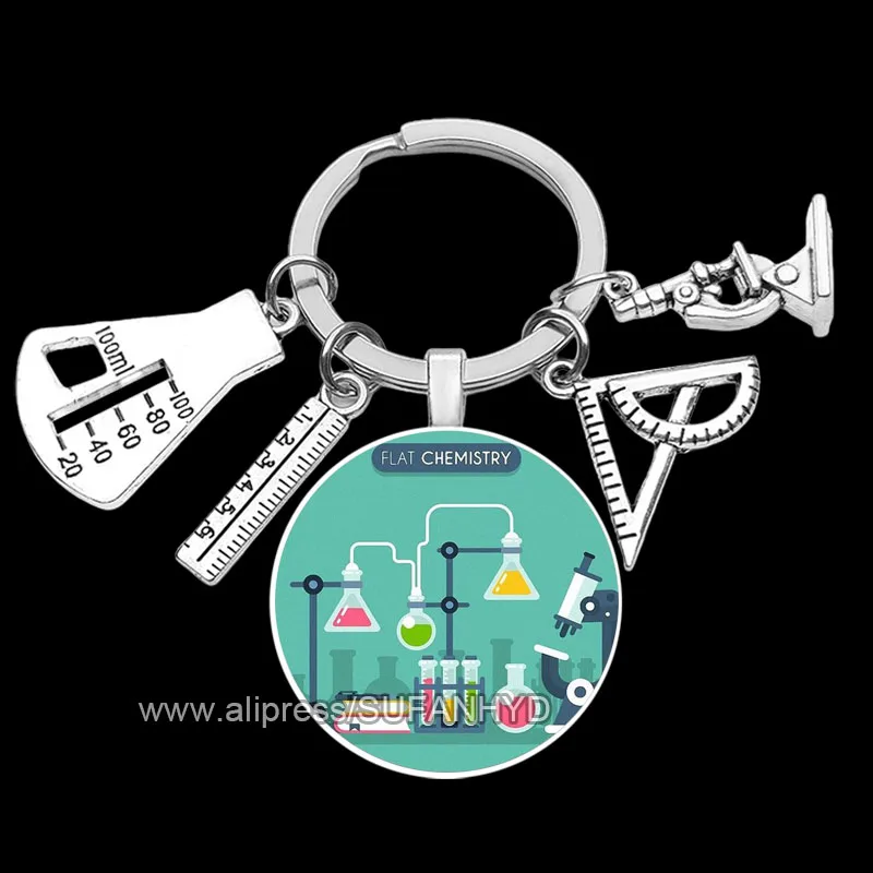 Creative Chemistry Keychain for Key Science Key Rings for Biology ...