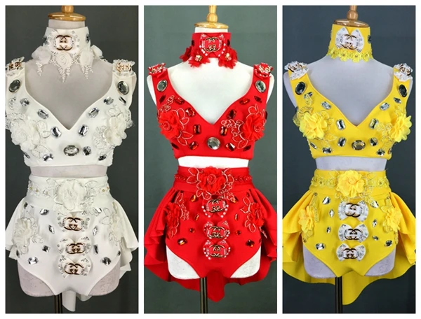 New-Sexy-4-piece-Suit-Performance-Clothes-Pole-Dancing-Costume-For ...