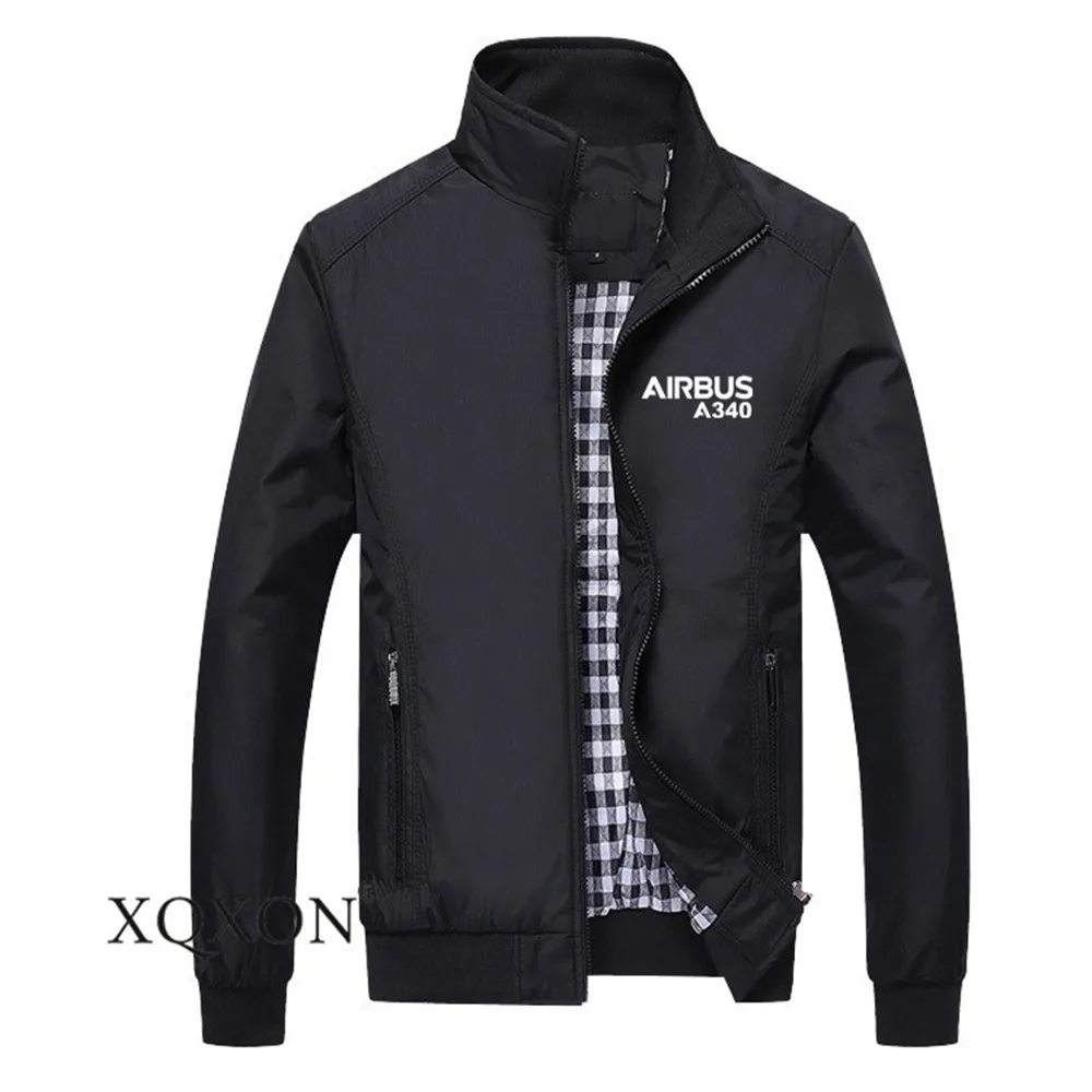 New M 5XL 2022 New Airbus A340 Print Man Coats Jackets Pilot Jacket Men ...