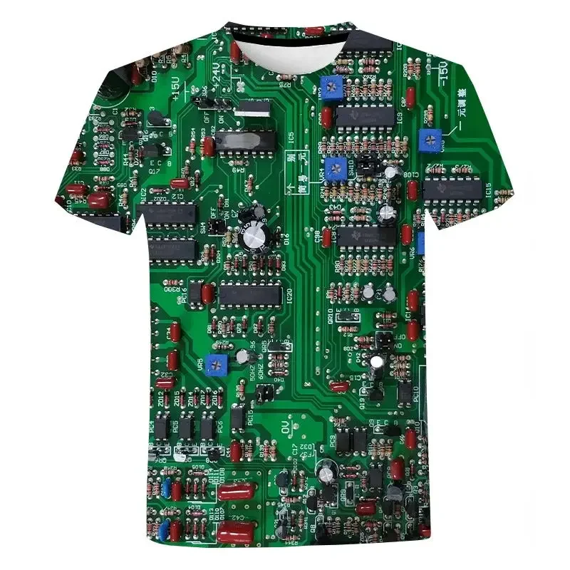 New-Electronic-Chip-3D-T-shirt-Computer-CPU-Printed-Fashion-Casual ...