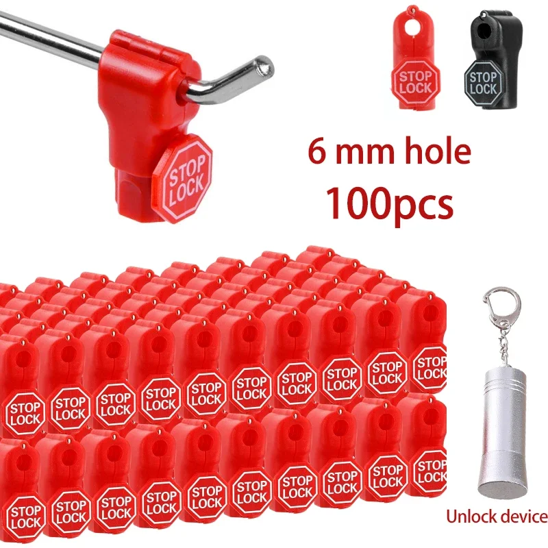 100pcs-6mm-Plastic-Anti-Theft-Locks-Unlock-Device-Retail-Shop ...