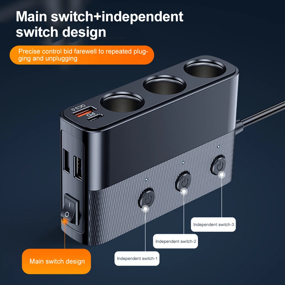 Car-Cigarette-Lighter-Splitter-7-in-1-Multi-Function-Usb3-0-and-Pd ...