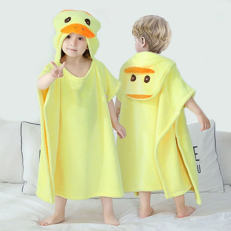 Children-s-Swimming-Bath-Towel-Cartoon-Duck-Sports-Absorbent-Towel ...
