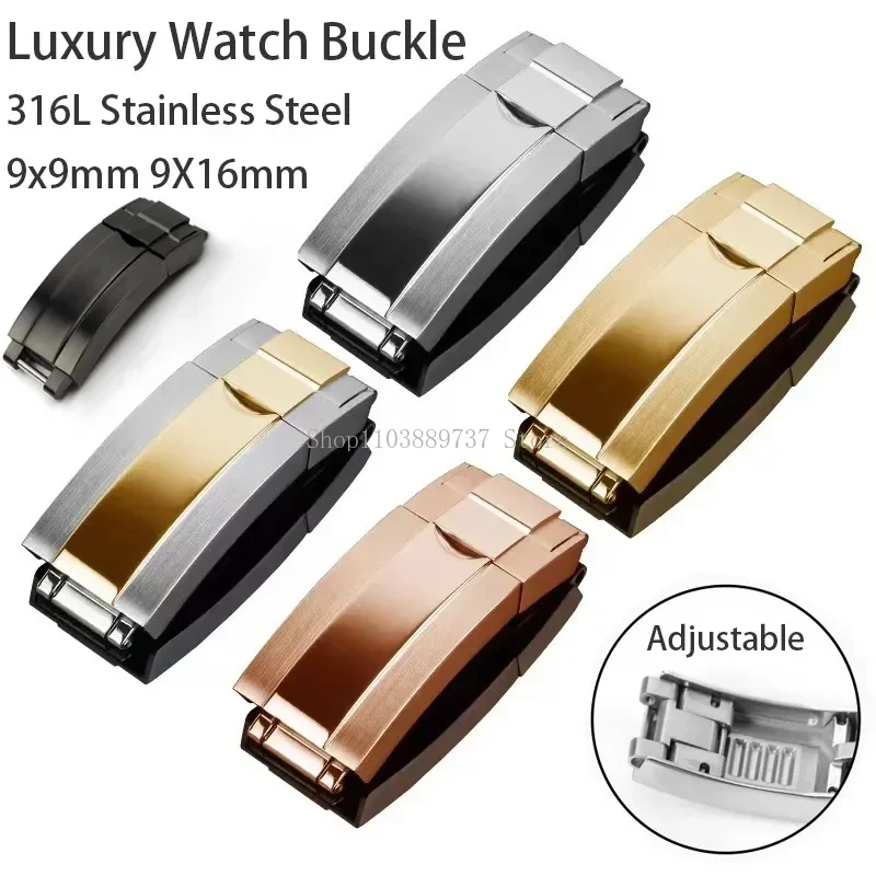 Luxury-Watch-Buckle-for-Rolex-Stainless-Steel-Solid-Folding-Buckles ...