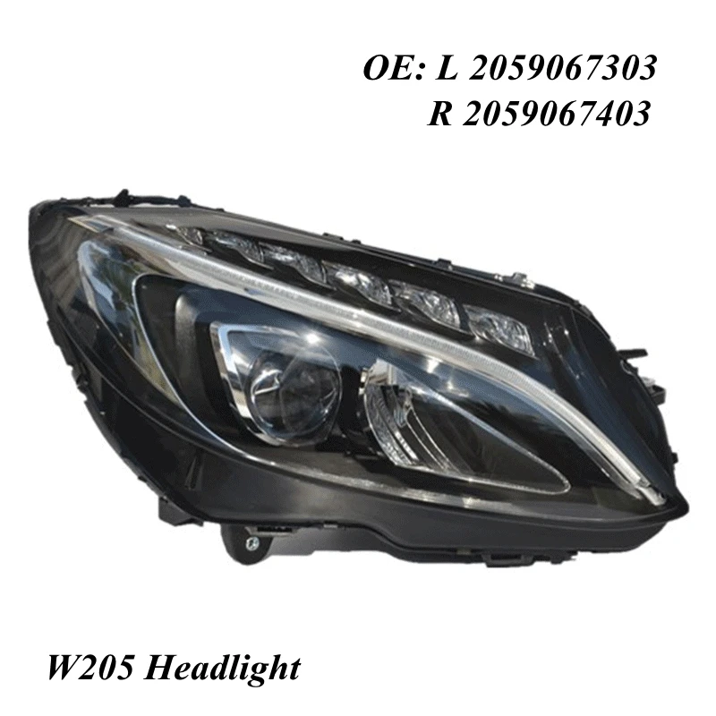 W205 Car Headlights Plug And Play 2014-2017 C300 C260 Car Light OE ...