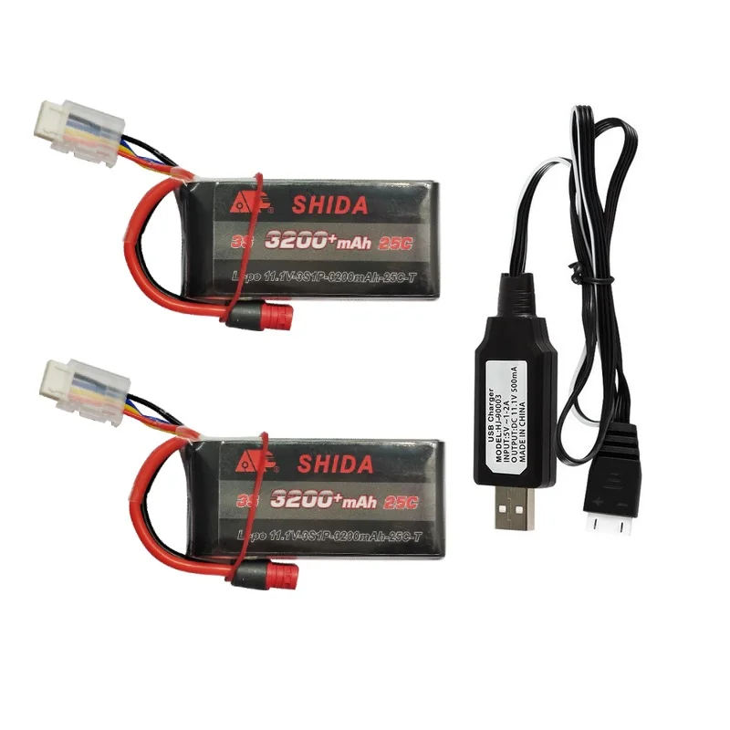 11.1V 3S 3200mAh Upgraded Lipo Battery/USB For MJX Hyper Go 14301 14302 ...