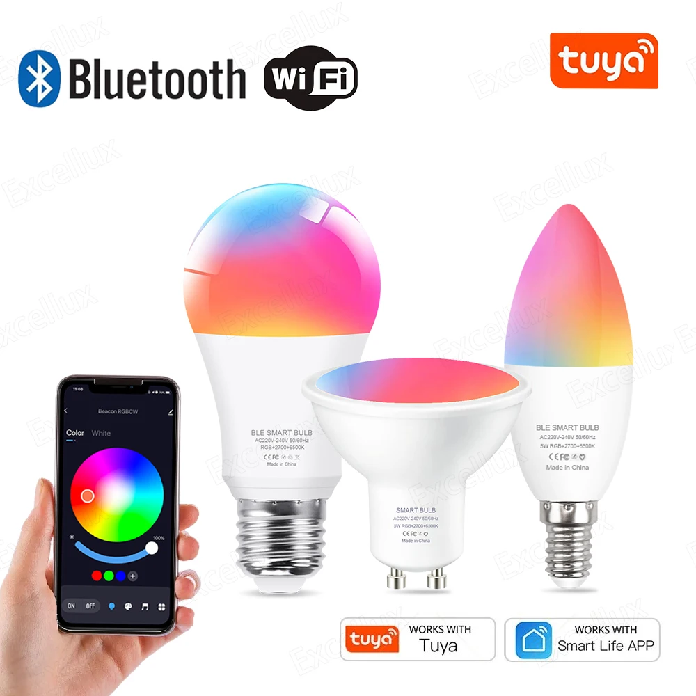 Tuya-L-mpada-LED-Inteligente-L-mpadas-de-Vela-Regul-veis-Controle-de ...