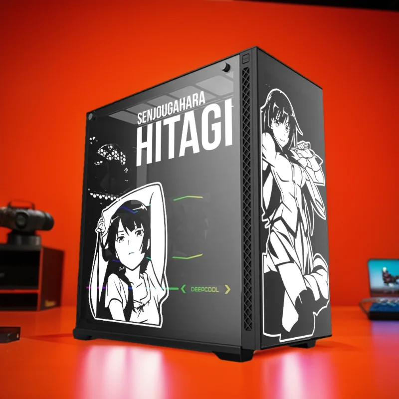 Senjougahara Hitagi Anime Stickers for PC Case,Cartoon Decor Decals for ...