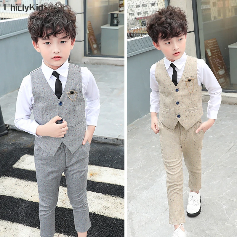 Boys-Dots-Top-Waistcoat-Blazer-Clothes-Set-Kids-Suit-Vest-Trousers ...
