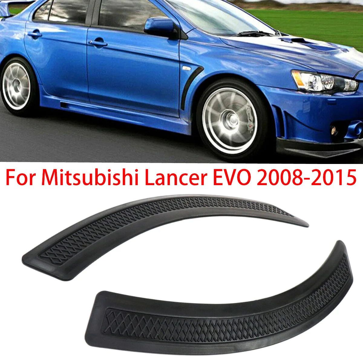 Fender lateral da porta para Mitsubishi Lancer EVO, Flare Vent Sticker ...