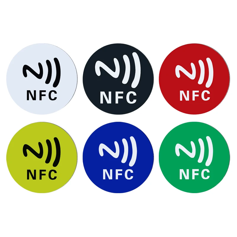 6pcs-Mixed-Color-NFC-Labels-Ntag-213-Tag-Anti-metal-Stickers-can-be ...