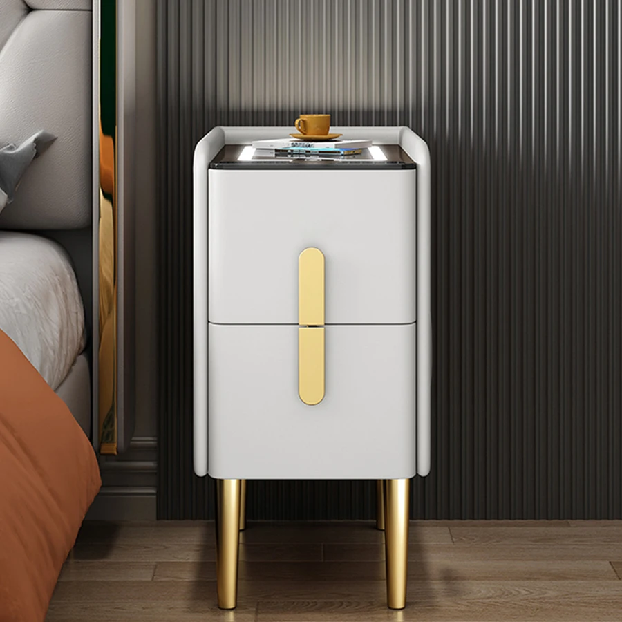 Intelligent-Bedside-Table-Miniature-Leather-Narrow-Speaker-Wireless ...