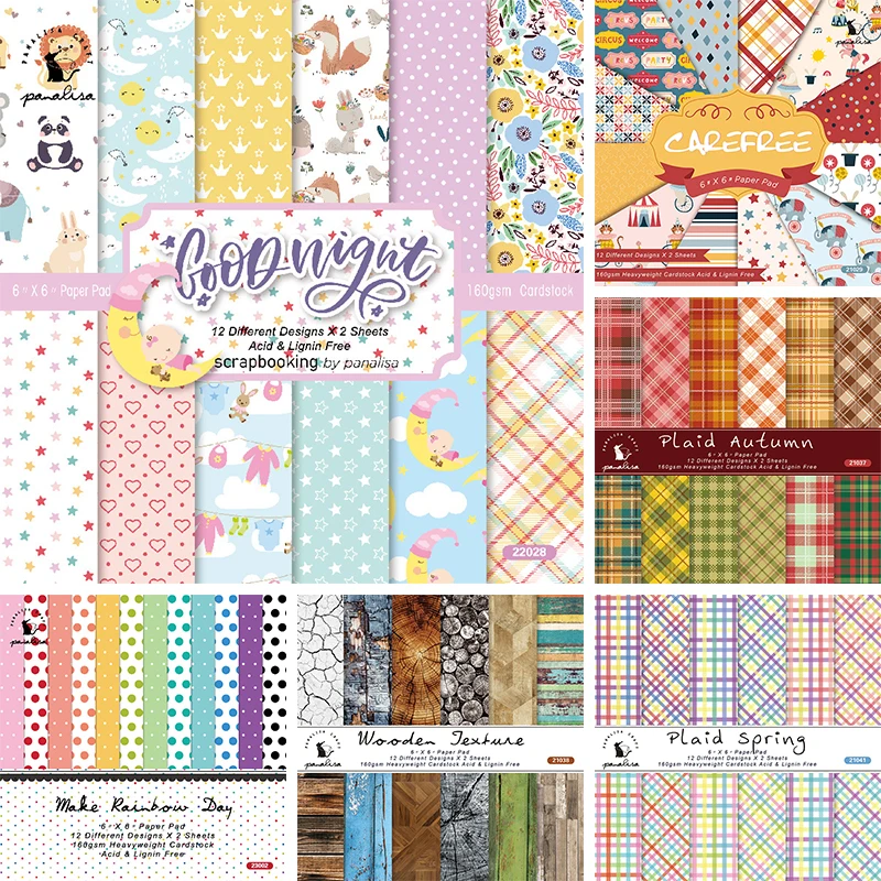 12-Sheets-Various-Styles-of-Decorative-Paper-Scrapbooking-DIY-Handbook ...