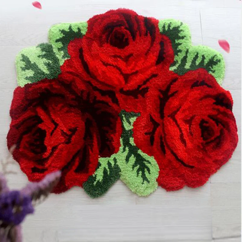 Hot sales rose rug for living room floor mat small carpet for home rose ...