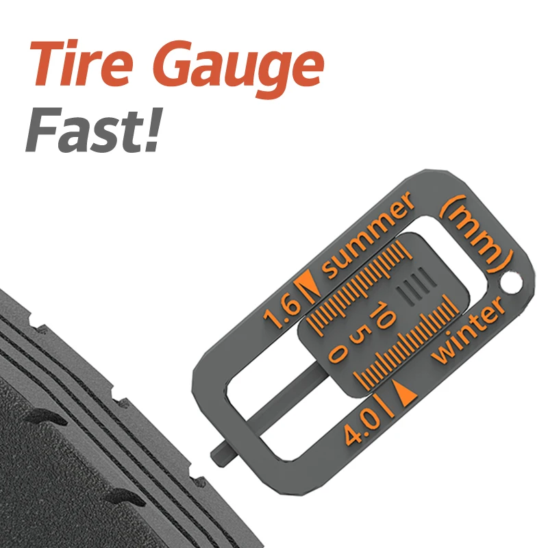 Tire Tread Depth Gauge Keychain Portable Measurer Car Tire Safety Check ...