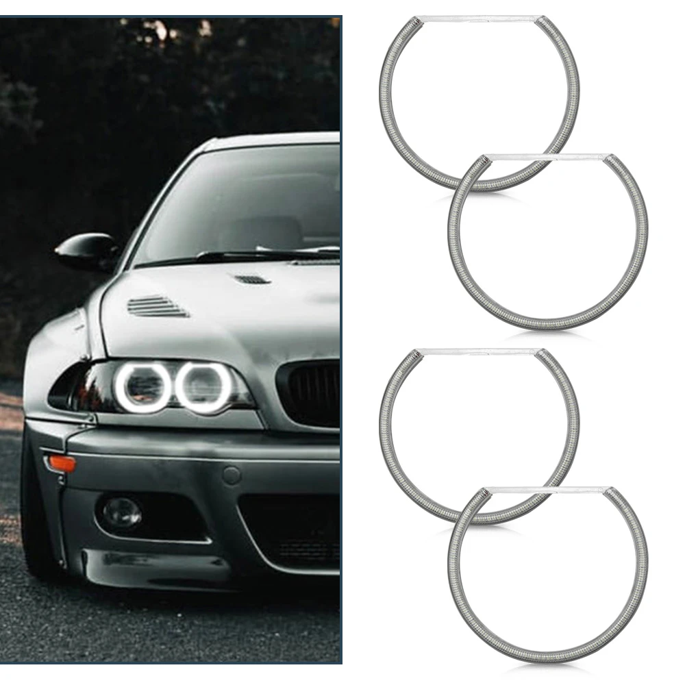 4PCS Led Halo Ring Light Angel Eyes Kit DRL Dual Color Car Styling for ...